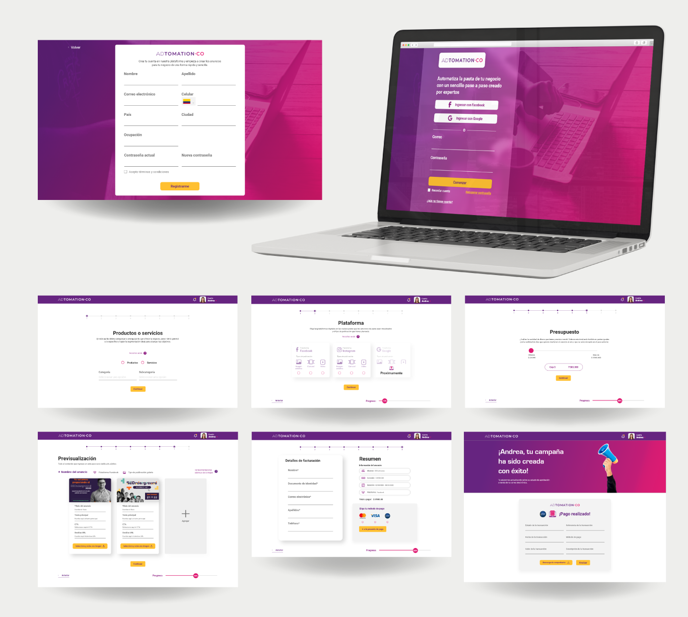 Diseño de Interfaz UX/UI para Productos Digitales.